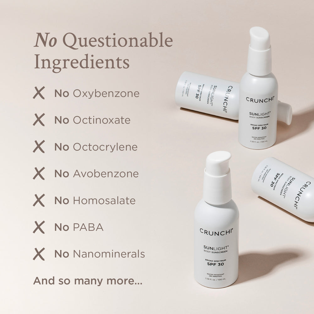 Sunlight Body Sunscreen | SPF 30 Clean Beauty | Crunchi